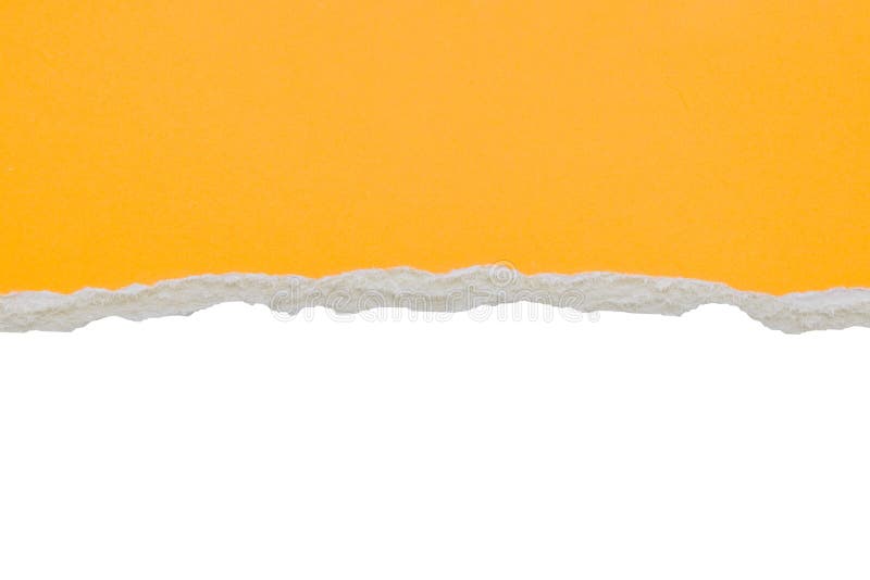 Yellow Ripped Paper Torn Edges Strips Isolated on White Background ...