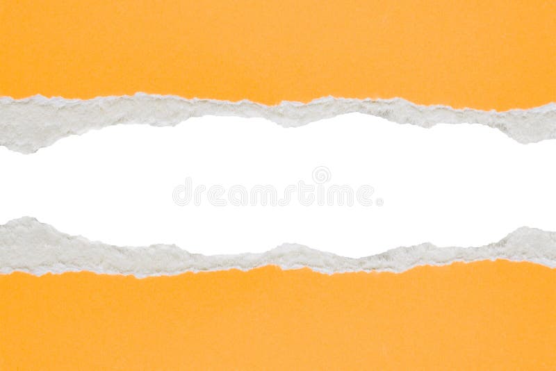 Yellow Ripped Paper Torn Edges Strips Isolated on White Background ...