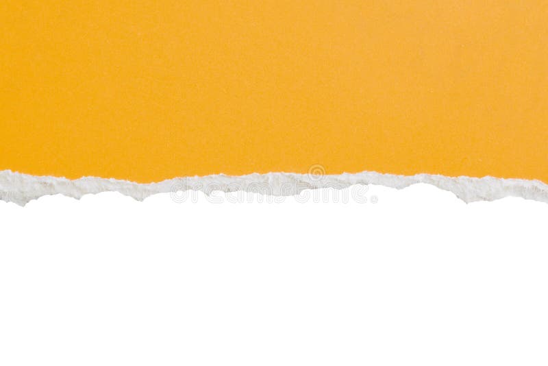Yellow Ripped Paper Torn Edges Strips Isolated on White Background ...