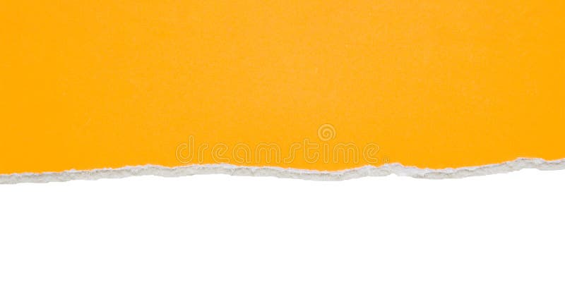 Yellow Ripped Paper Torn Edges Strips Isolated on White Background ...