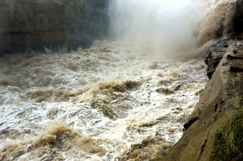 Yellow river stock image. Image of rock, natural, murmuring - 12896705