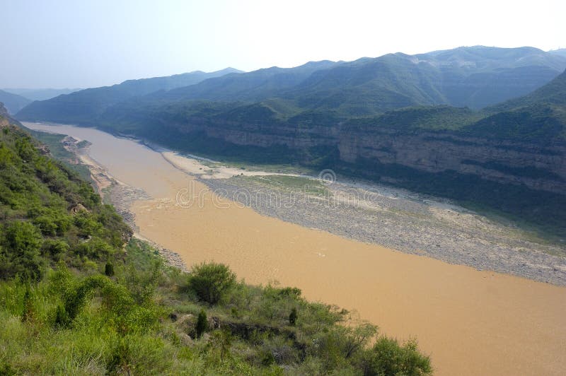 Yellow river stock image. Image of landscape, yellow, district - 8506099