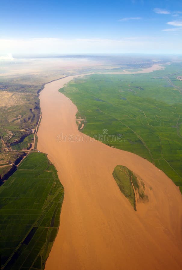 The yellow river of china stock photo. Image of cloud - 28416788