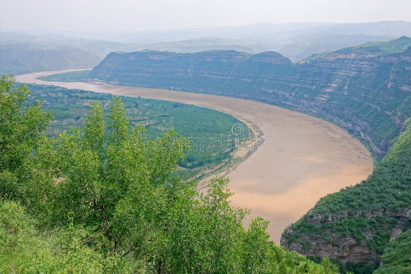 The Yellow River, China stock photo. Image of loess - 129784550