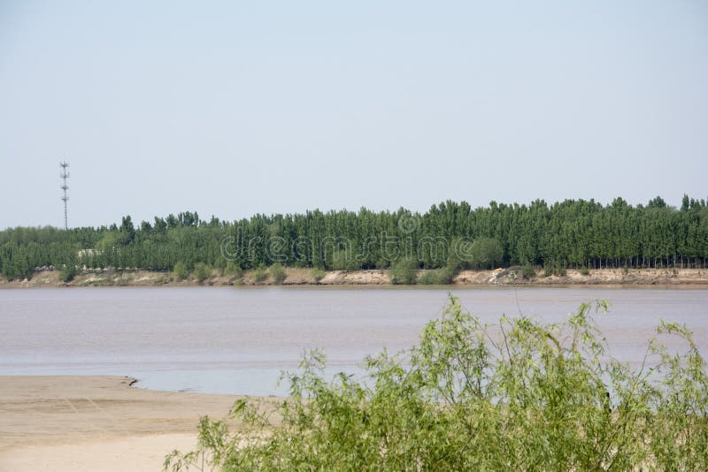 The Yellow River scenery stock photo. Image of landscape - 180096614