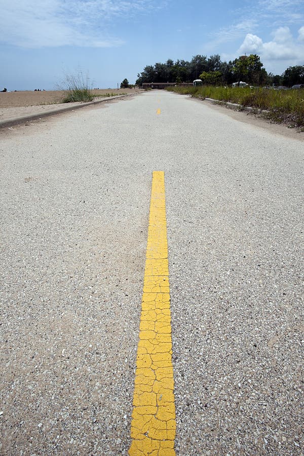 Yellow road divider stock image. Image of divider, drive - 17584327