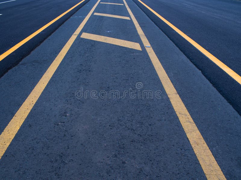 The Yellow Road Lines on the Highway Stock Photo - Image of motorcycle ...