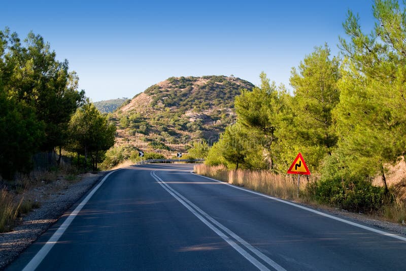 Yellow road sing stock image. Image of sign, attention - 7602479