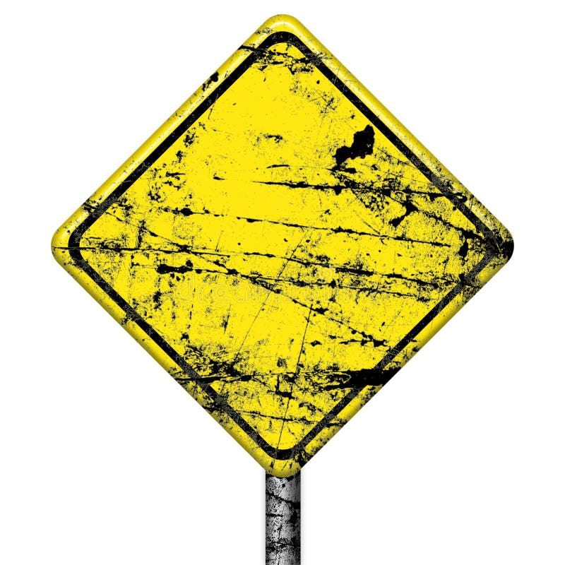 Yellow road traffic sign stock image. Image of muddy - 44341947