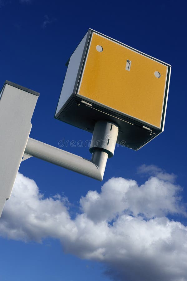 Yellow Road Traffic Speed Camera Stock Image - Image of safety, road ...