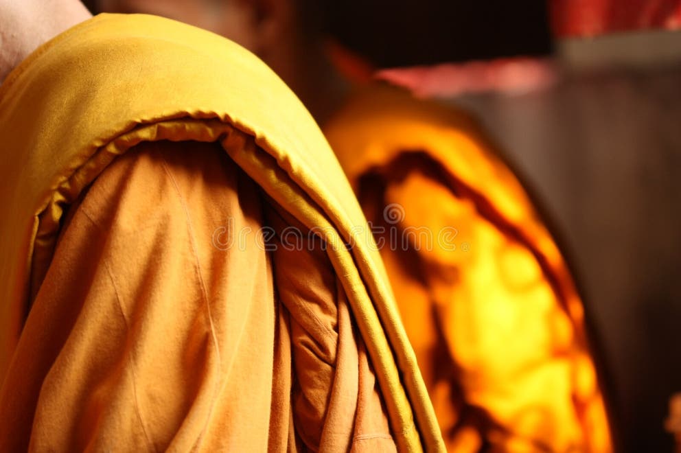 Yellow robe of thai monk stock photo. Image of costume - 26246220