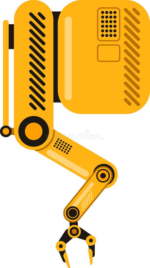 Yellow Robotic Arm Designed for Industrial Automation. Featuring ...