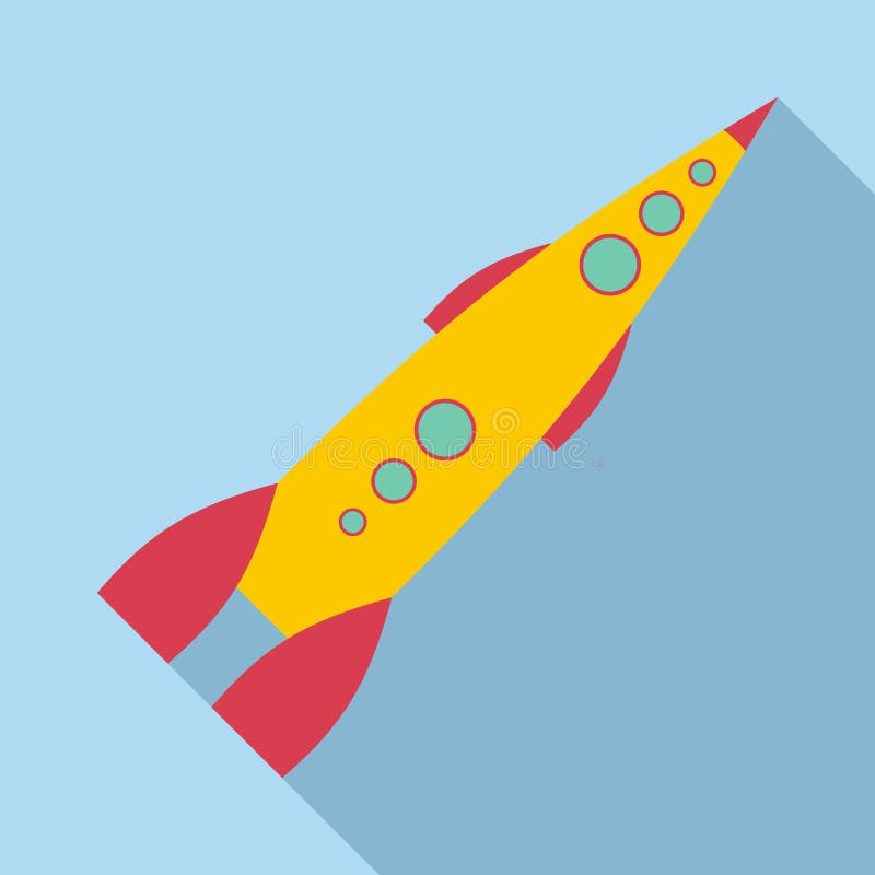 Yellow Rocket Icon in Cartoon Style Stock Vector - Illustration of ...