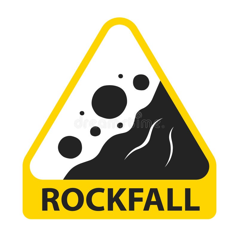 Rockfall Sign Stock Illustrations – 1,044 Rockfall Sign Stock ...