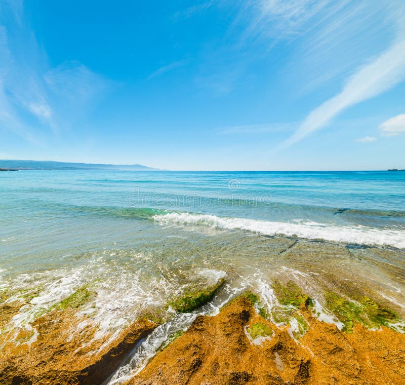 Yellow Rocks in Le Bombarde Beach Stock Photo - Image of grey, outdoor ...