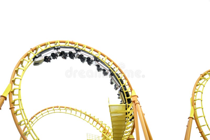 Yellow Roller Coaster at Theme Park, Hang Out and Have Fun at an ...