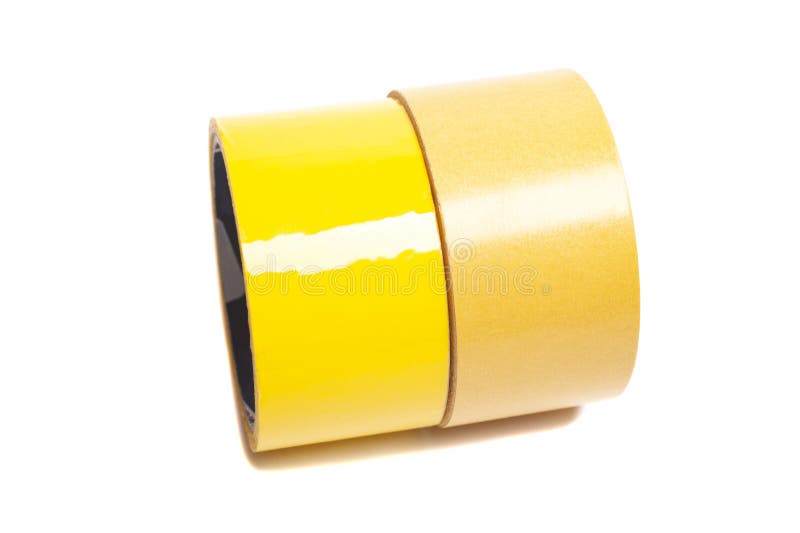 Yellow rolls of duct tape stock image. Image of adhesive - 295616937