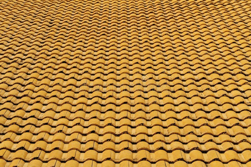 Yellow Seamless Roof Tiles Background. Stock Image - Image of style ...
