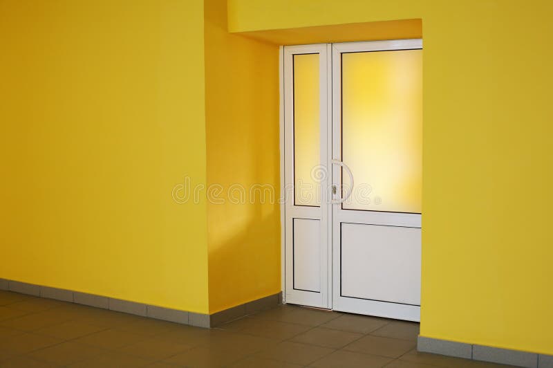 Yellow room stock photo. Image of glazed, concrete, horror - 3848502