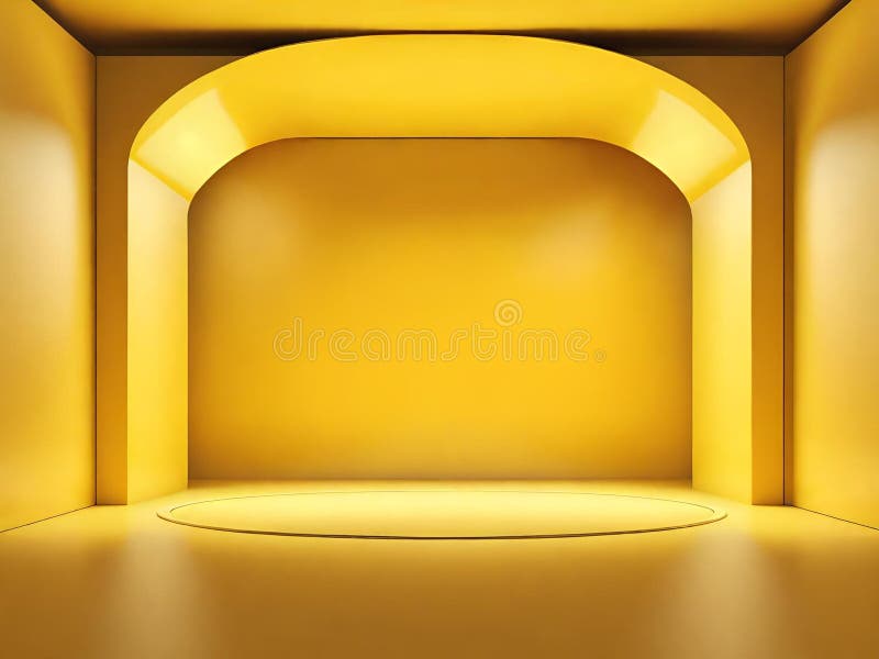 Yellow Room Interior Background. Empty Space for Your Text Stock ...