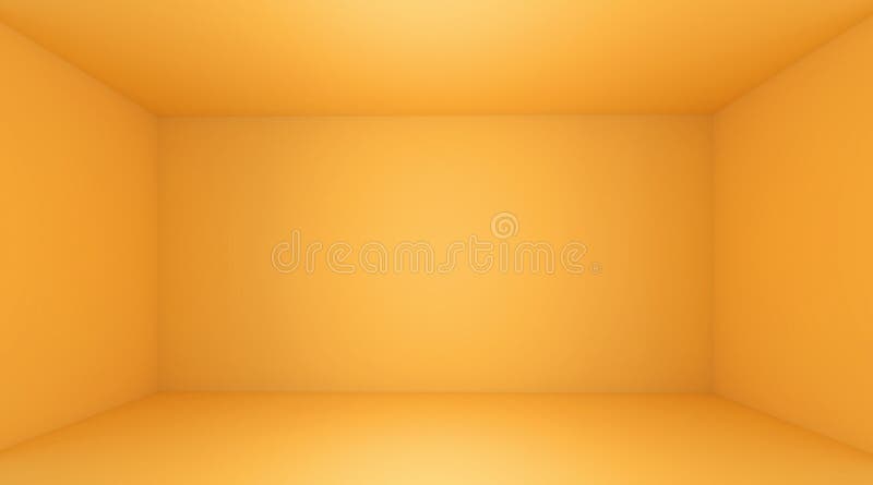 Yellow Room Space Background. Front View of Empty Room with Soft Light ...
