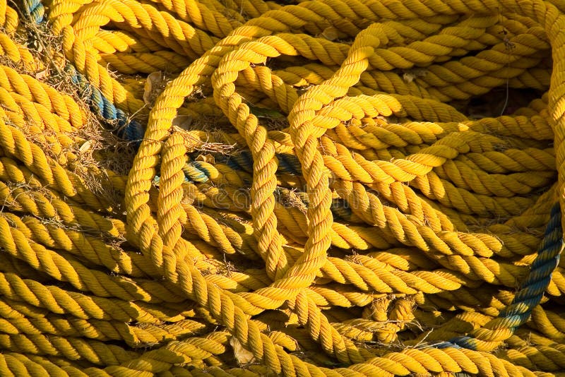 Yellow rope stock image. Image of form, cotton, material - 17385971