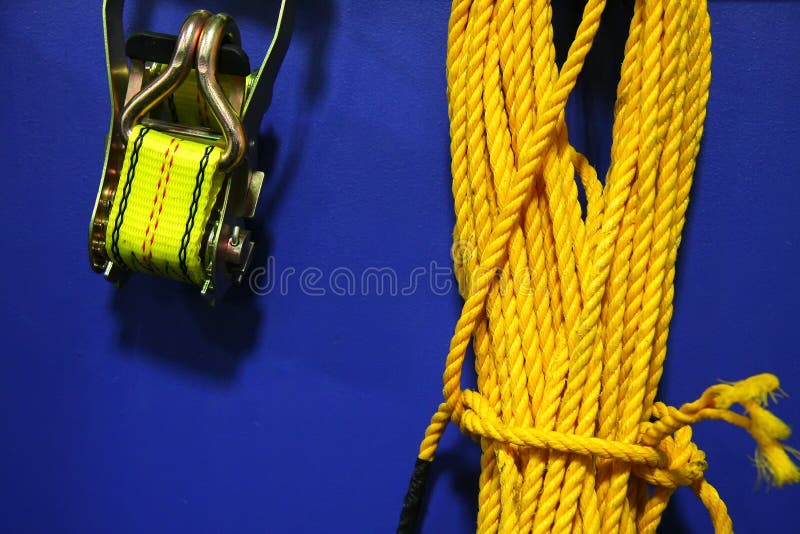 Yellow rope stock photo. Image of metal, hook, rope, yellow - 39838726