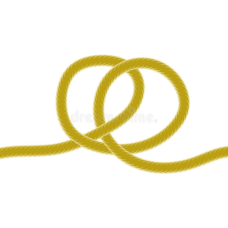 Yellow Rope Knot Icon Isolated on White Background Stock Vector ...