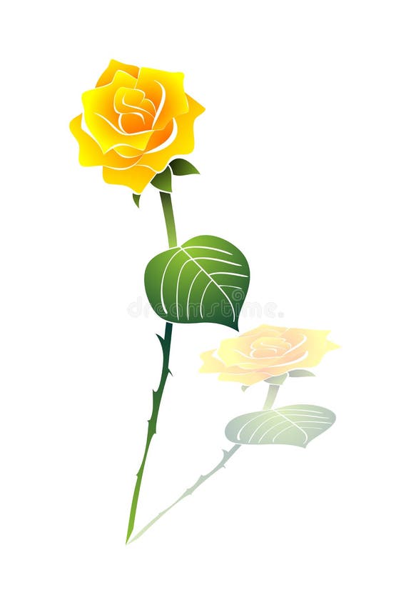 Single Yellow Rose Stock Illustrations – 8,970 Single Yellow Rose Stock ...
