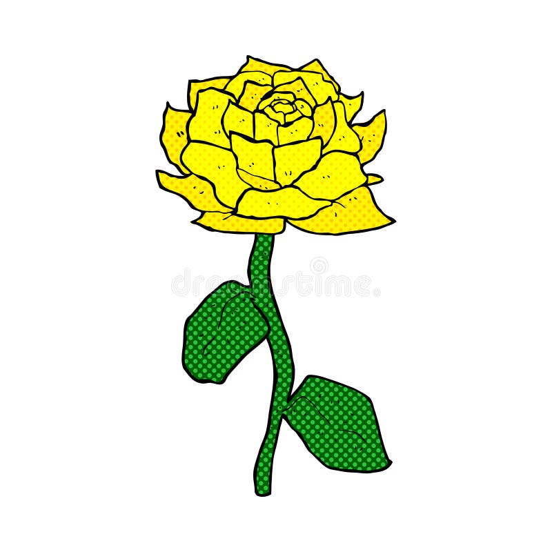 Rose cartoon stock vector. Illustration of rose, drawing - 37036302
