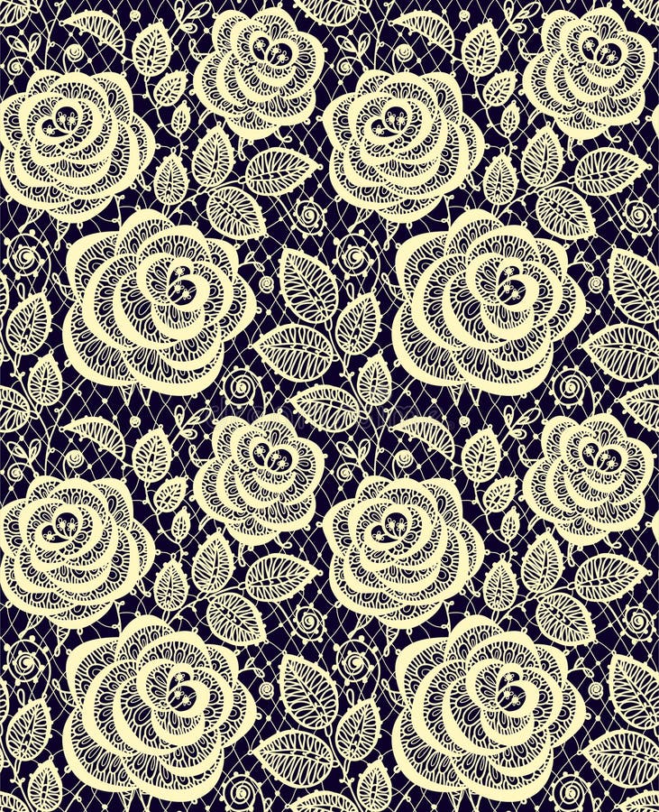 Black Lace. Seamless Pattern Stock Vector - Illustration of fashionable ...