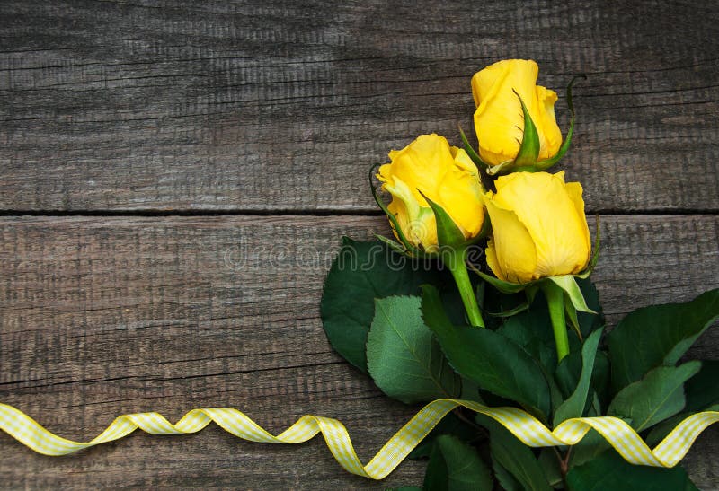 Yellow roses on a table stock image. Image of bouquet - 99034293