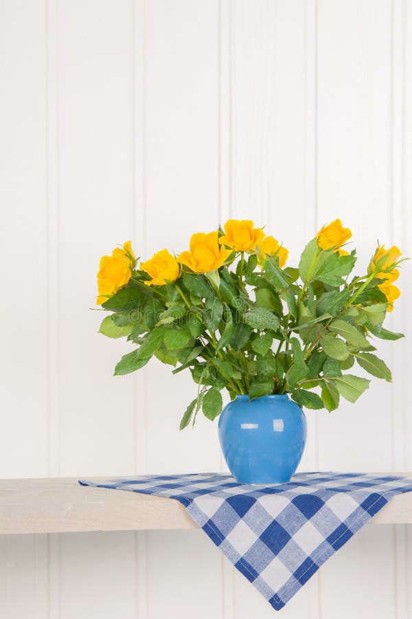 Yellow roses stock image. Image of living, yellow, indoor - 48909925
