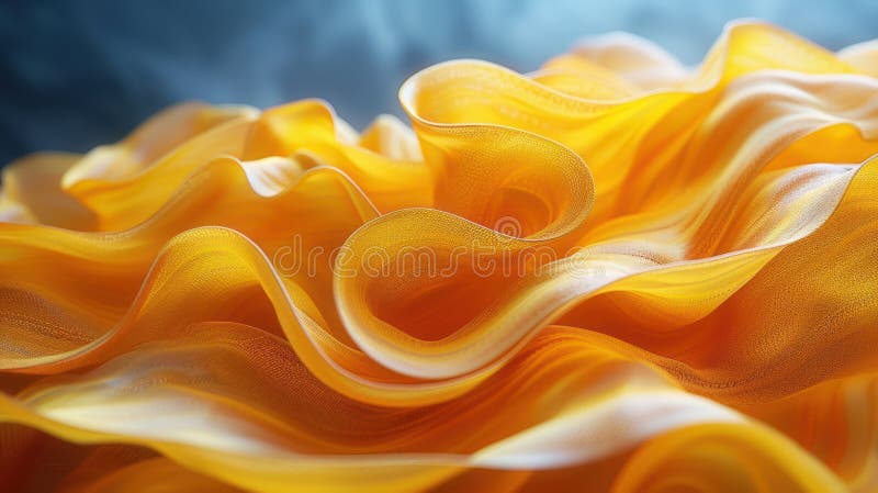 Yellow Rotating Shape in Abstract Animation, Seamless Looping 3D Render ...
