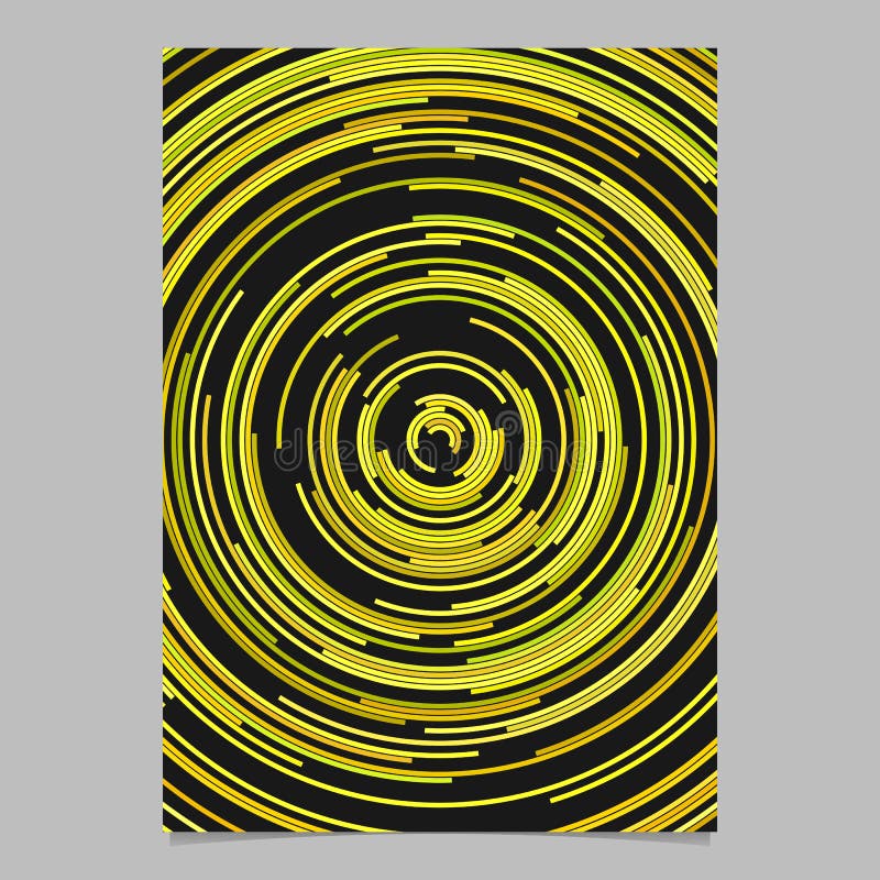 Yellow Round Abstract Page Background Template from Concentric Curved ...