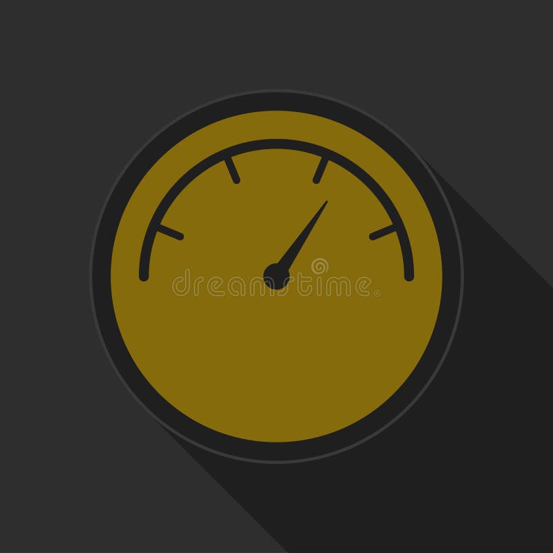 Yellow Round Button with Black Dial Symbol Icon Stock Vector ...