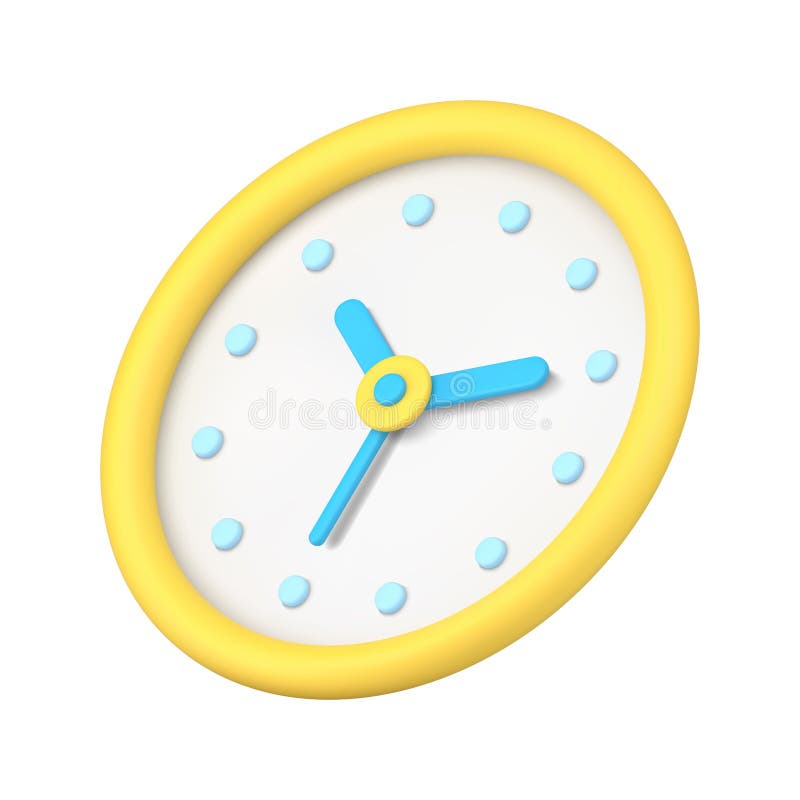 Yellow Round Watch 3d Icon Vector Illustration Stock Vector ...