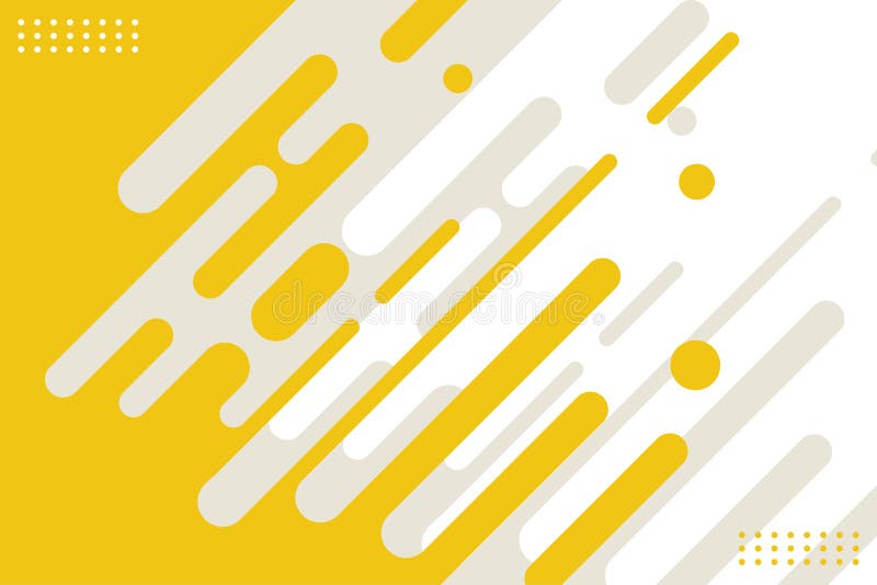 Yellow Rounded Lines Background. Abstract Dashed Lines and Dots Stock ...
