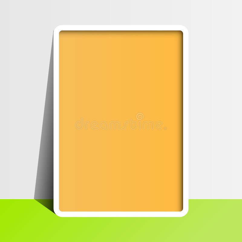 Yellow Rounded Rectangle Empty Frame Background Stock Illustration ...
