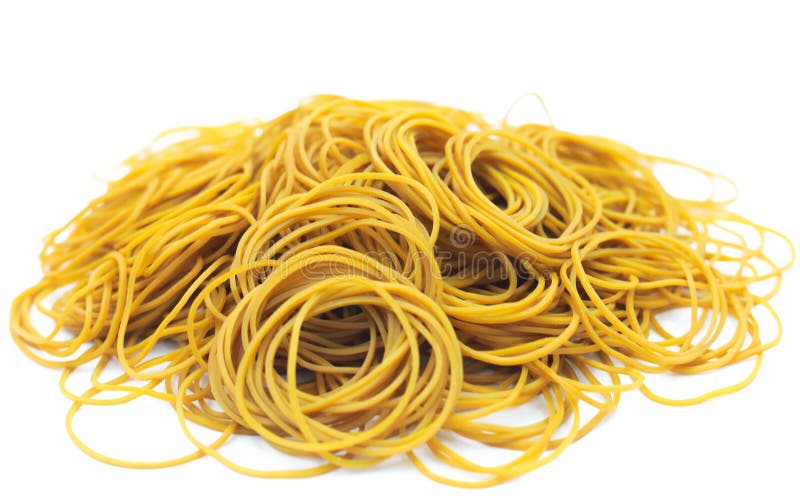 Yellow Rubber Band Closeup Rubber Stock Photo - Image of stainless ...
