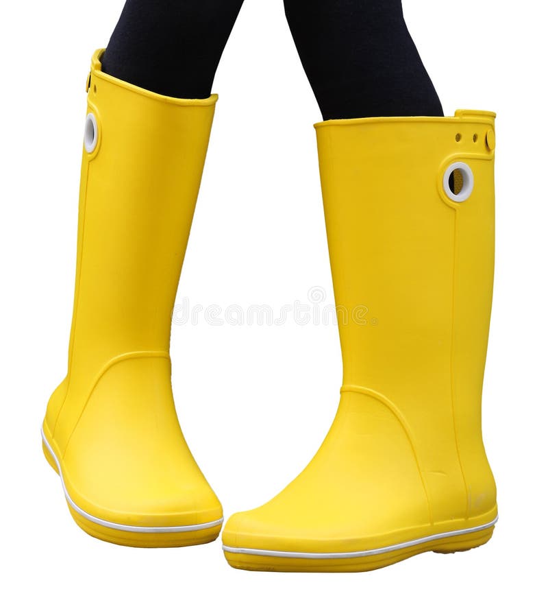 Yellow rubber boots stock image. Image of boots, black - 27262435
