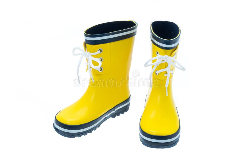 Yellow rubber boots stock image. Image of weather, group - 51084859