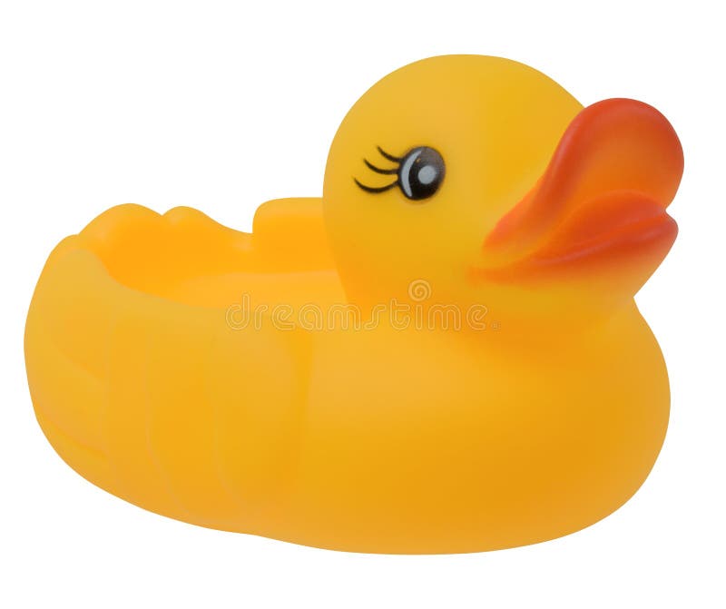 Yellow Rubber Duck, Children S Toy on Isolated Background Stock Image ...