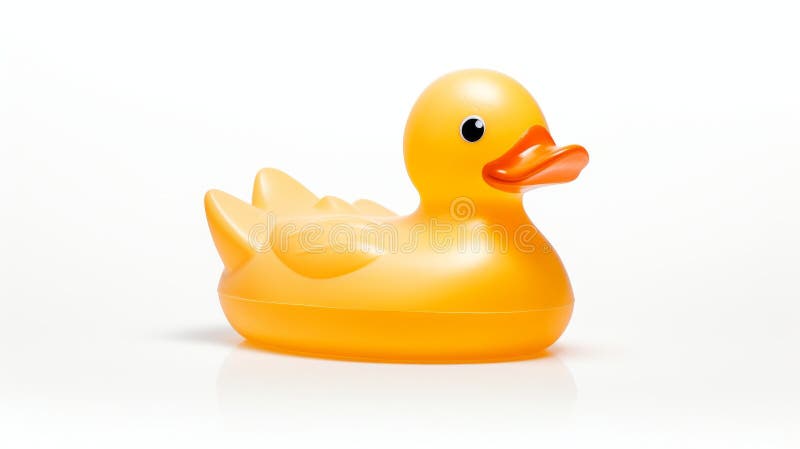 Yellow Rubber Duck Isolated Children Bath Time and Fun Stock ...