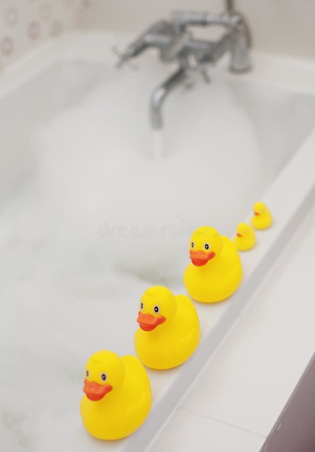 Yellow rubber ducks stock image. Image of yellow, children - 72838429