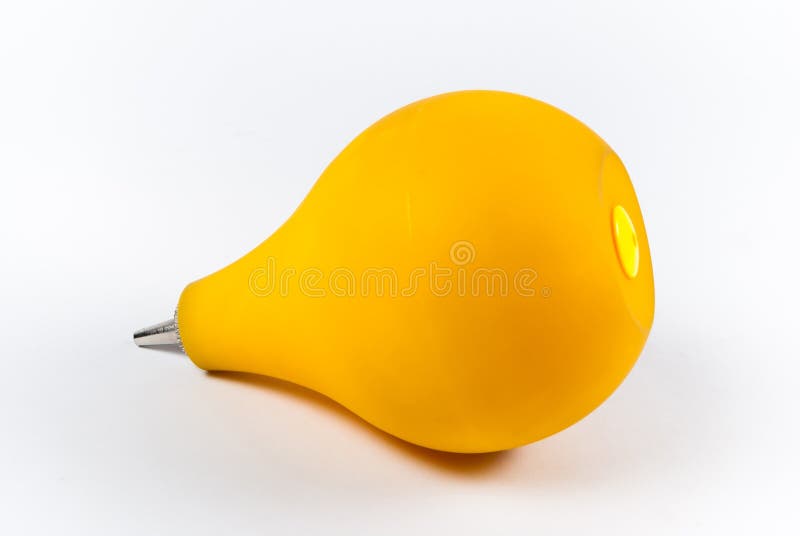 Yellow Rubber Dust Blower stock photo. Image of compress - 41090578