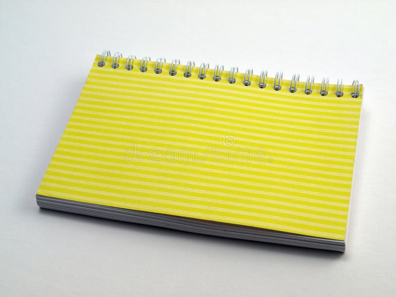 Yellow Ruled Flip Note Book 1 Stock Photo - Image of sheet, spiral: 4023916