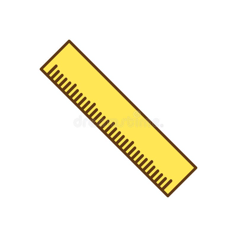 Yellow Ruler Icon Cartoon Isolated Vector Illustration Stock Vector ...