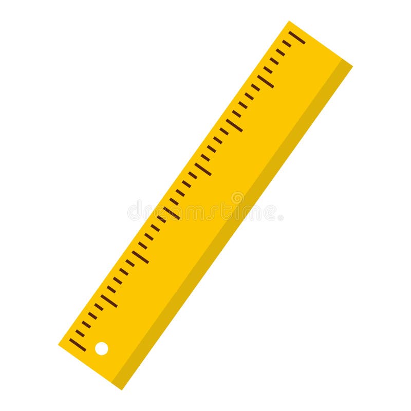 Yellow ruler icon isolated stock vector. Illustration of icon - 90974769