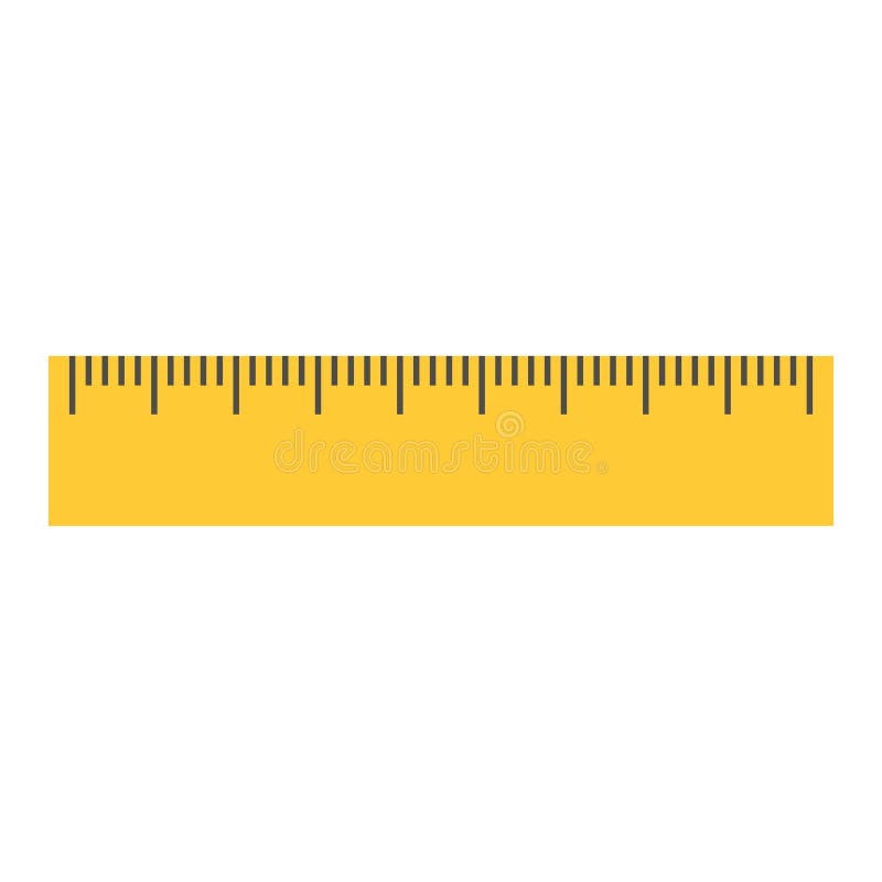 Yellow Ruler Icon on White Background. Flat Isolated Illustration of ...